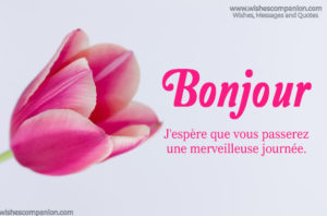 Bonjour Images with Flowers - Wishes Companion