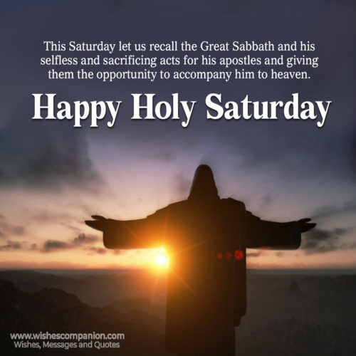 Holy Saturday Morning Wishes and Greetings - Wishes Companion