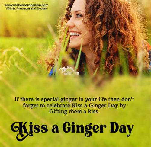National Kiss a Ginger Day Wishes, Messages and images