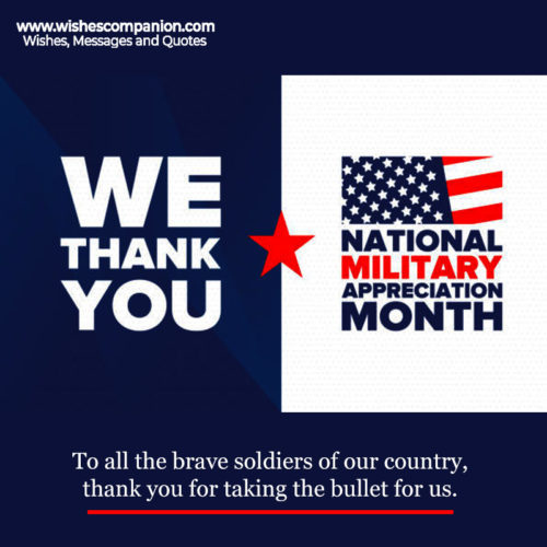 Military Appreciation Month Wishes, Messages and Quotes