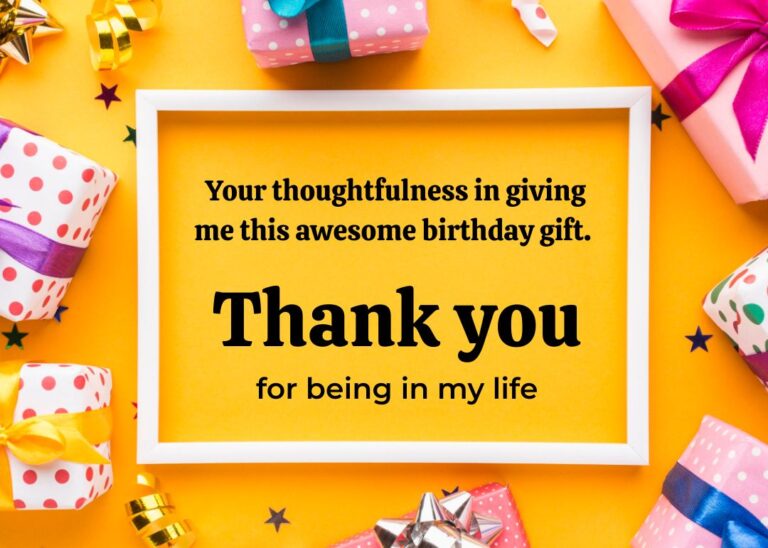 50+ Thank You Messages For Birthday Gift - Wishes Companion